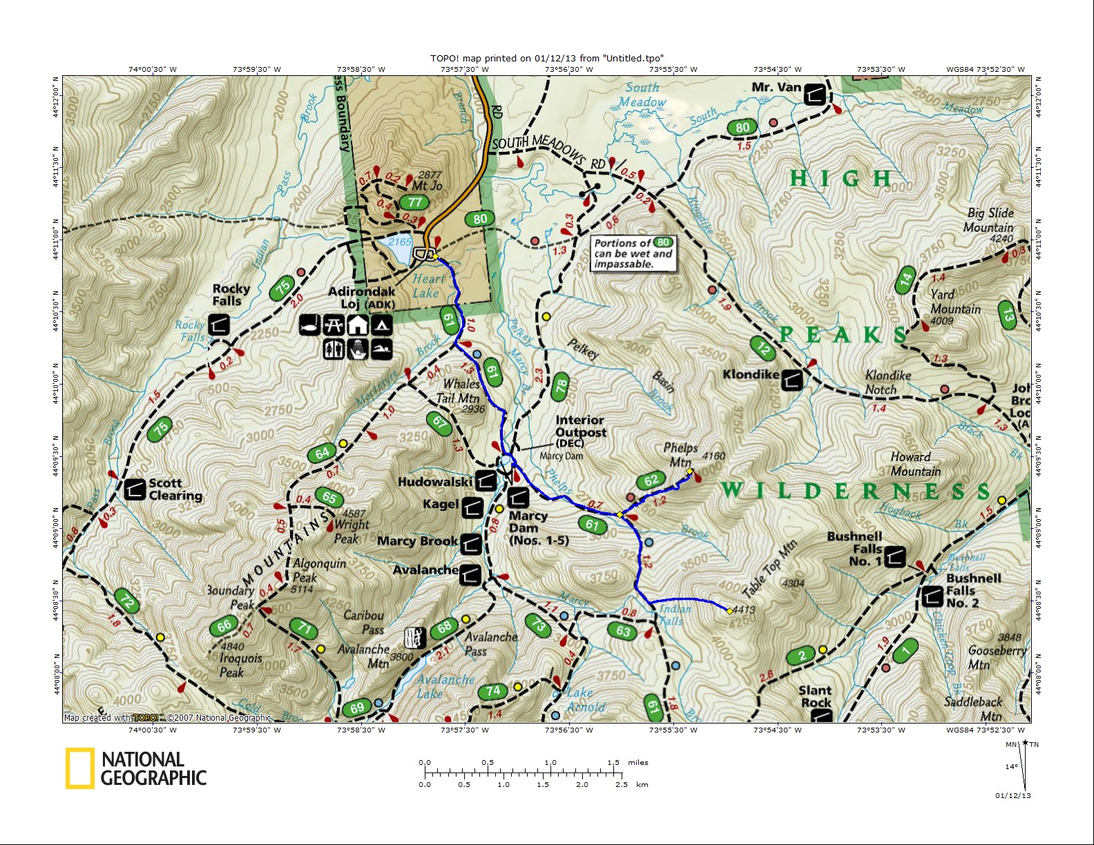 Off on Adventure: Table Top and Phelps Mountains - High Peaks ...