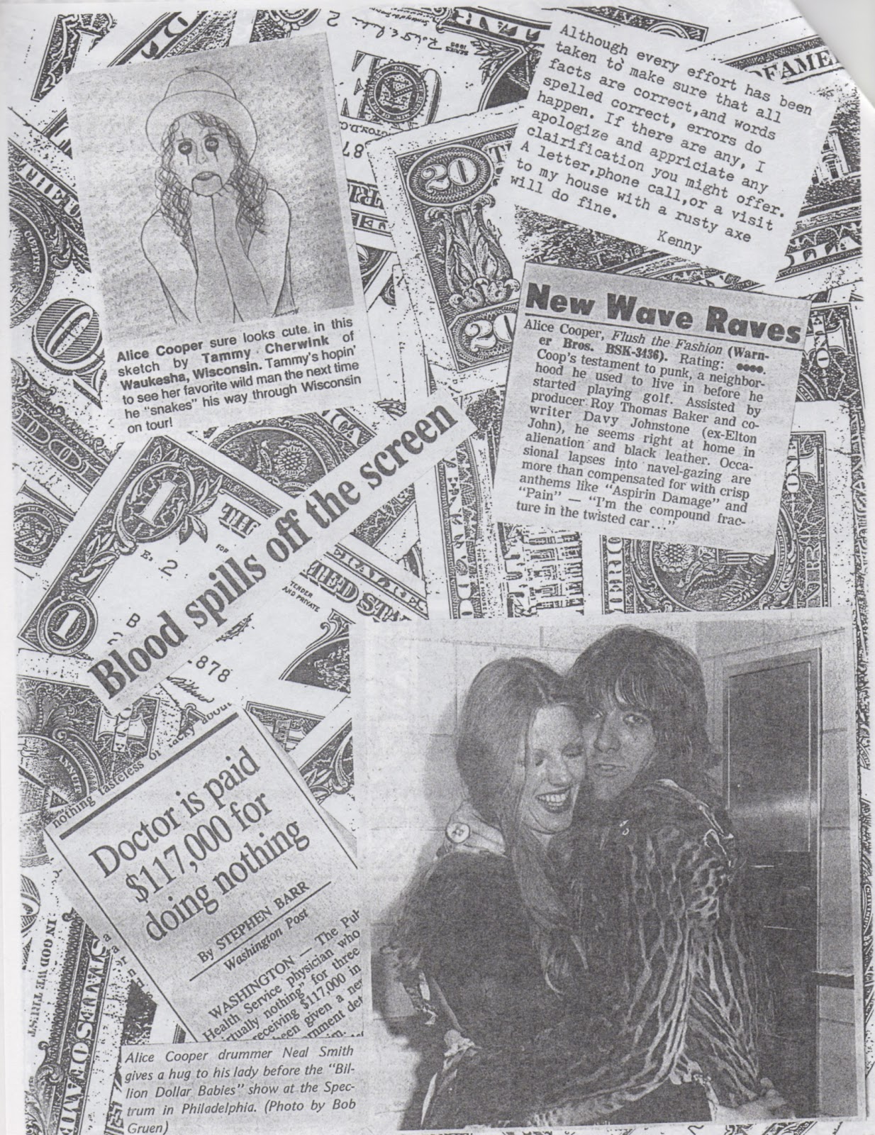 EvenSpot Speaks: 1996, Alice's Bloody Rag Zine #1