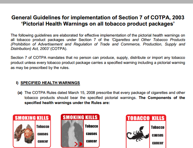 General Guidelines for implementation COTPA, 2003 | Online Health ...