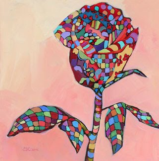 Daily Painters Abstract Gallery: Contemporary Abstracted Floral Rose ...