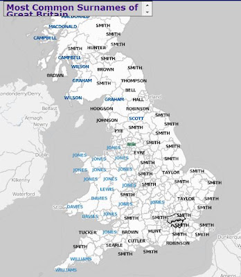 Canada's Anglo-Celtic Connections: Surname Distribution in Britain