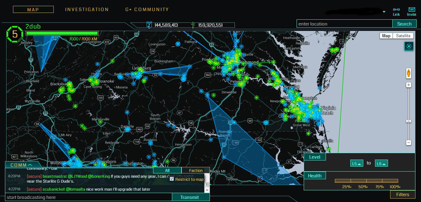 Ingress Intel Map Transfer, Ingress インテルマップ 使い方 – PPJA