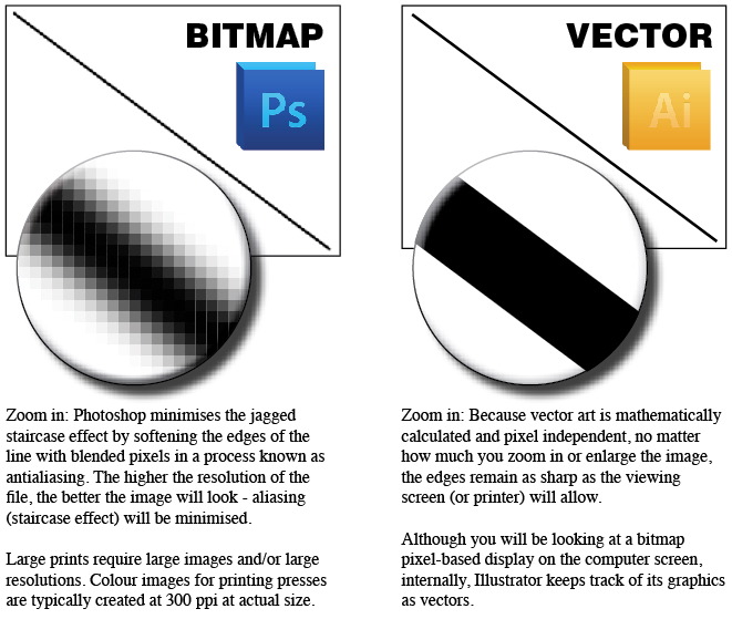 digital media at media school: Vector versus Bitmap