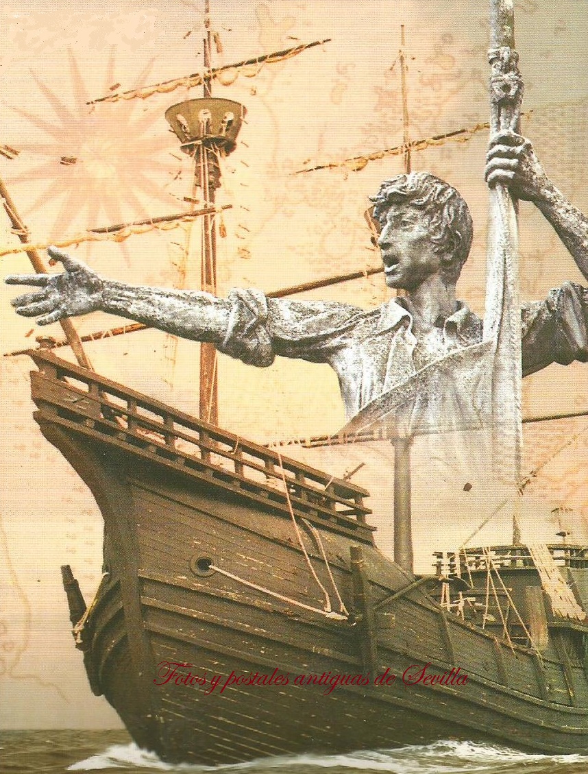 Fotos y postales antiguas de Sevilla: La carabela "Santa María", de la ...