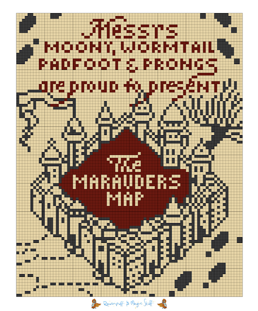 Ravenpuff & Magic Stuff: FREE Mauraders Map blanket graph!
