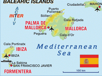 Mapa de las Islas Baleares