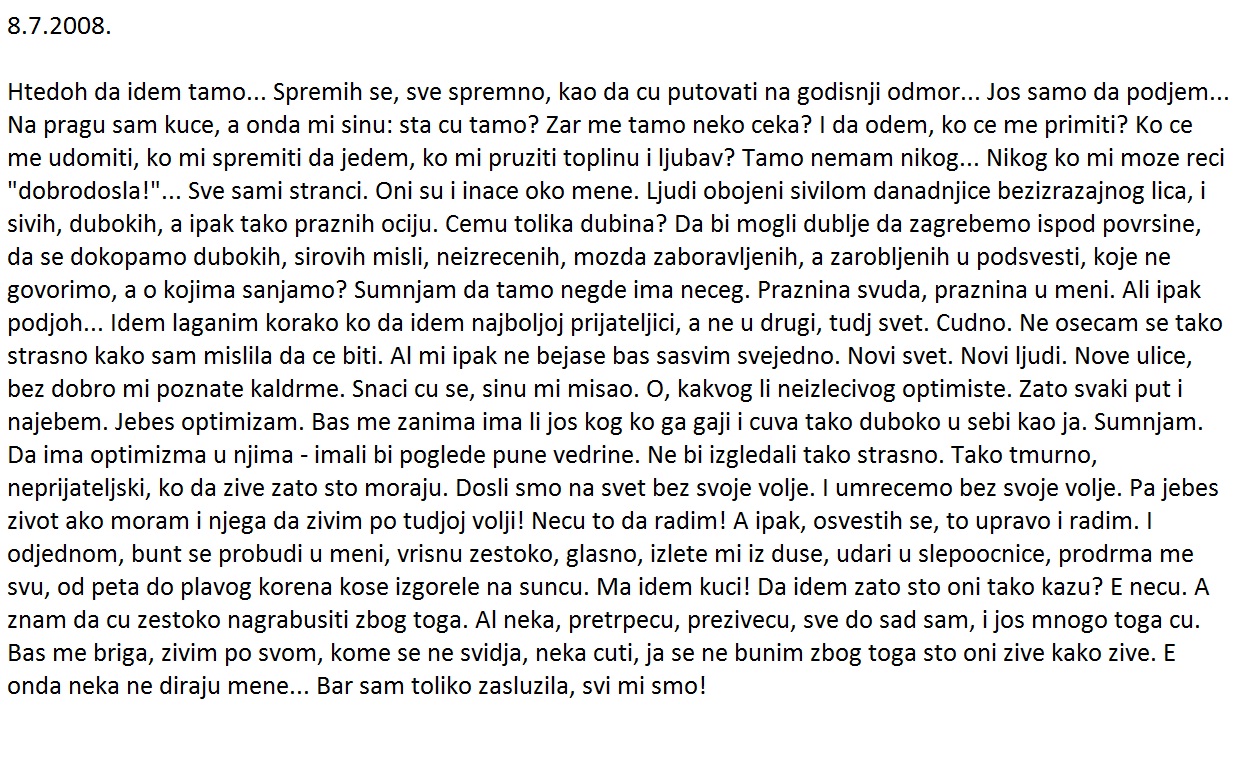 Pismeni rad Stanica mog dnevnika | Sastav - Pismeni Sastav iz srpskog