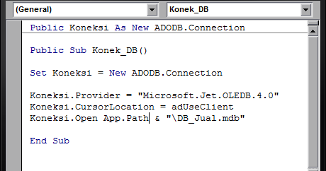 Koneksi Adodc VB 6 dengan Module ~ Dunia Kampus