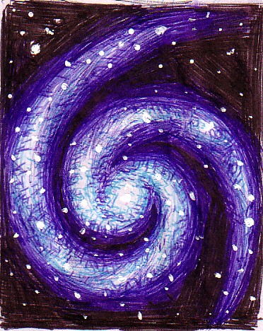 The space paintings of Corina Chirila: My pen drawing of a galaxy