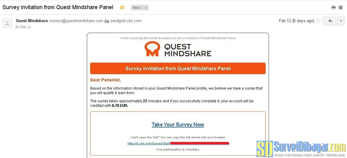 Review Quest MindShare Survey Online Dibayar PayPal #PaidSurvey | Survei Dibayar