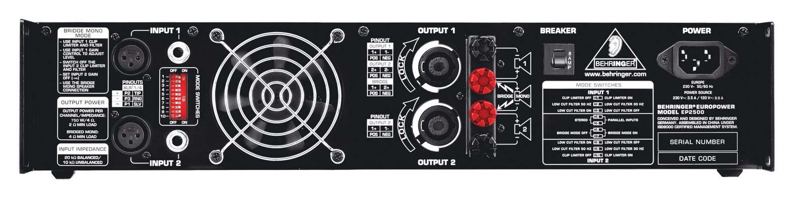 Pro Audio System: Behringer EUROPOWER EP2500