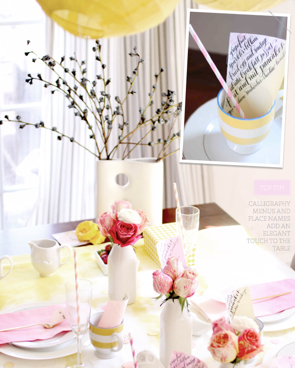 Bright.Bazaar: Tablescape 101: Spring Brunch (Yellow & Pink)