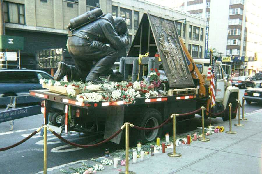 Daytonian in Manhattan: The Kneeling Fireman 9/11 Memorial Statue
