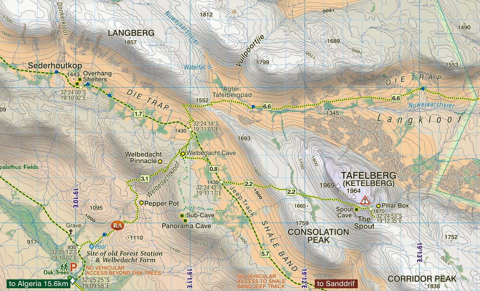 Hike the Cederberg: the Map: Map Samples for your Comment