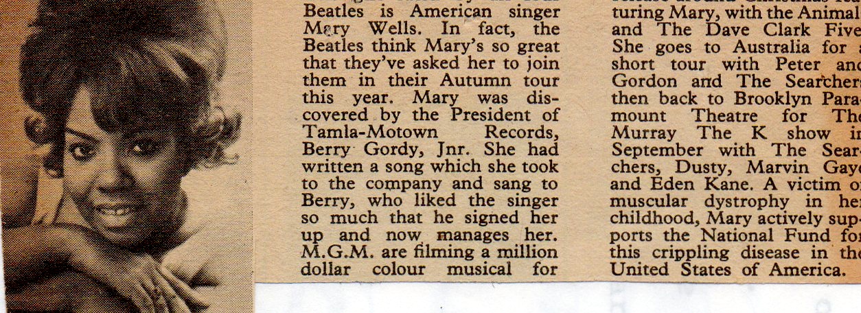 Eight Miles Higher: Motown's First Star: MARY WELLS