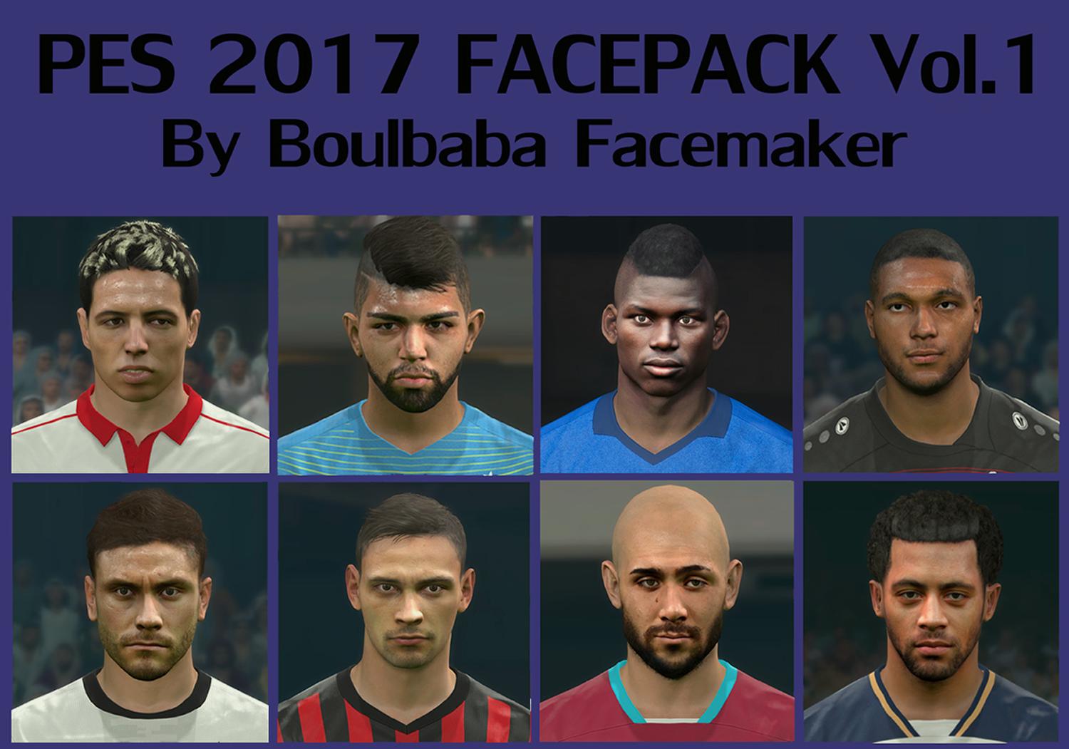 pes-modif: PES 2017 FacePack vol.1 by Boulbaba Facemaker