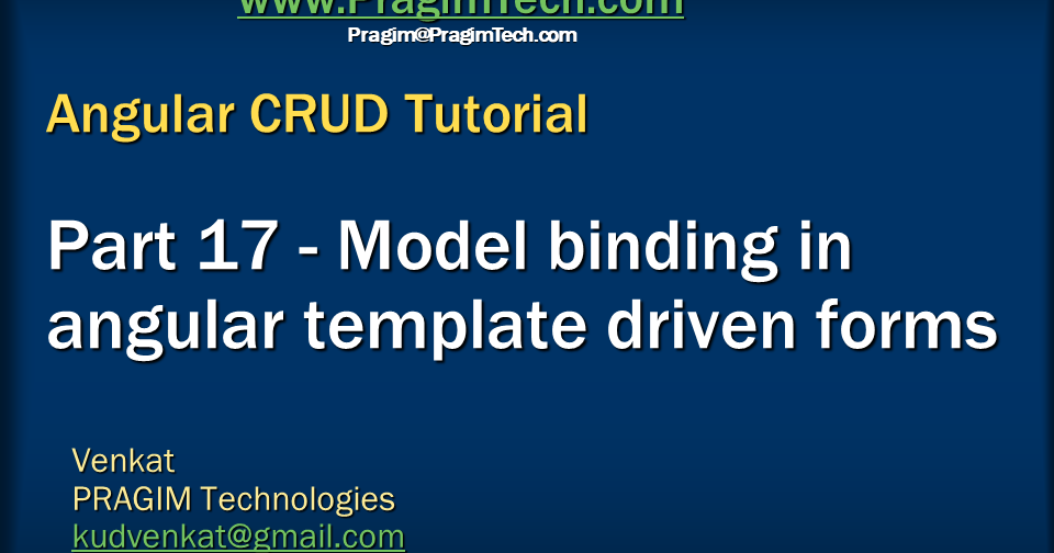 Sql server, .net and c# video tutorial: Model binding in angular ...