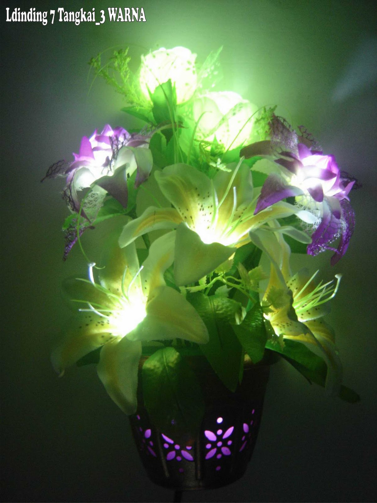 Lampu Bunga Hias: Lampu DINDING 7 Tangkai