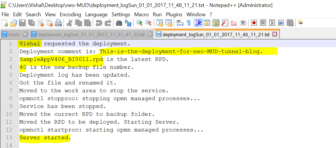 Vishal's blog: The neo-MUD tunnel for OBIEE 11g automated RPD deployment