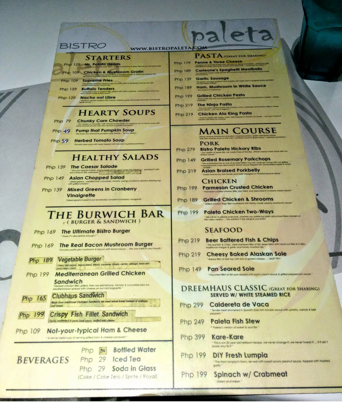 [the belches and the blerghs]: Bistro Paleta