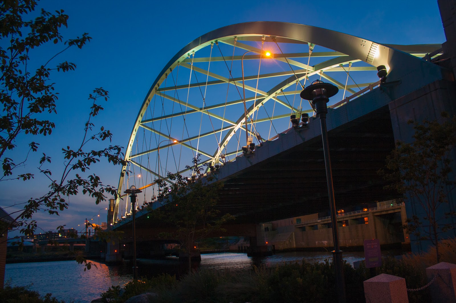 Life, On A Bridged: Providence River Bridge -- at night!