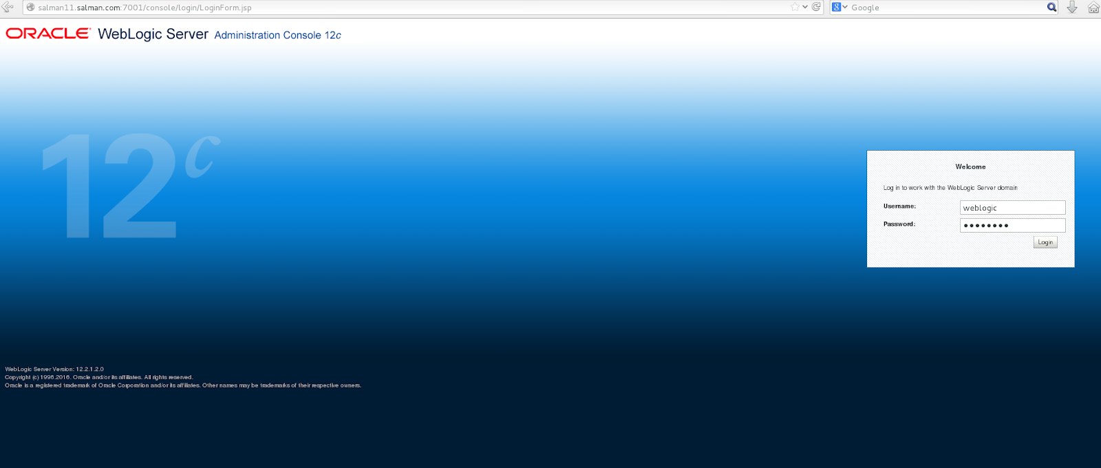 Creating Weblogic Domain For Weblogic Server Oraclenext Solution To Your Oracle Problems
