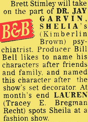 The Bold And The Beautiful: Brett Stimely Cast As Dr. Jay Garvin