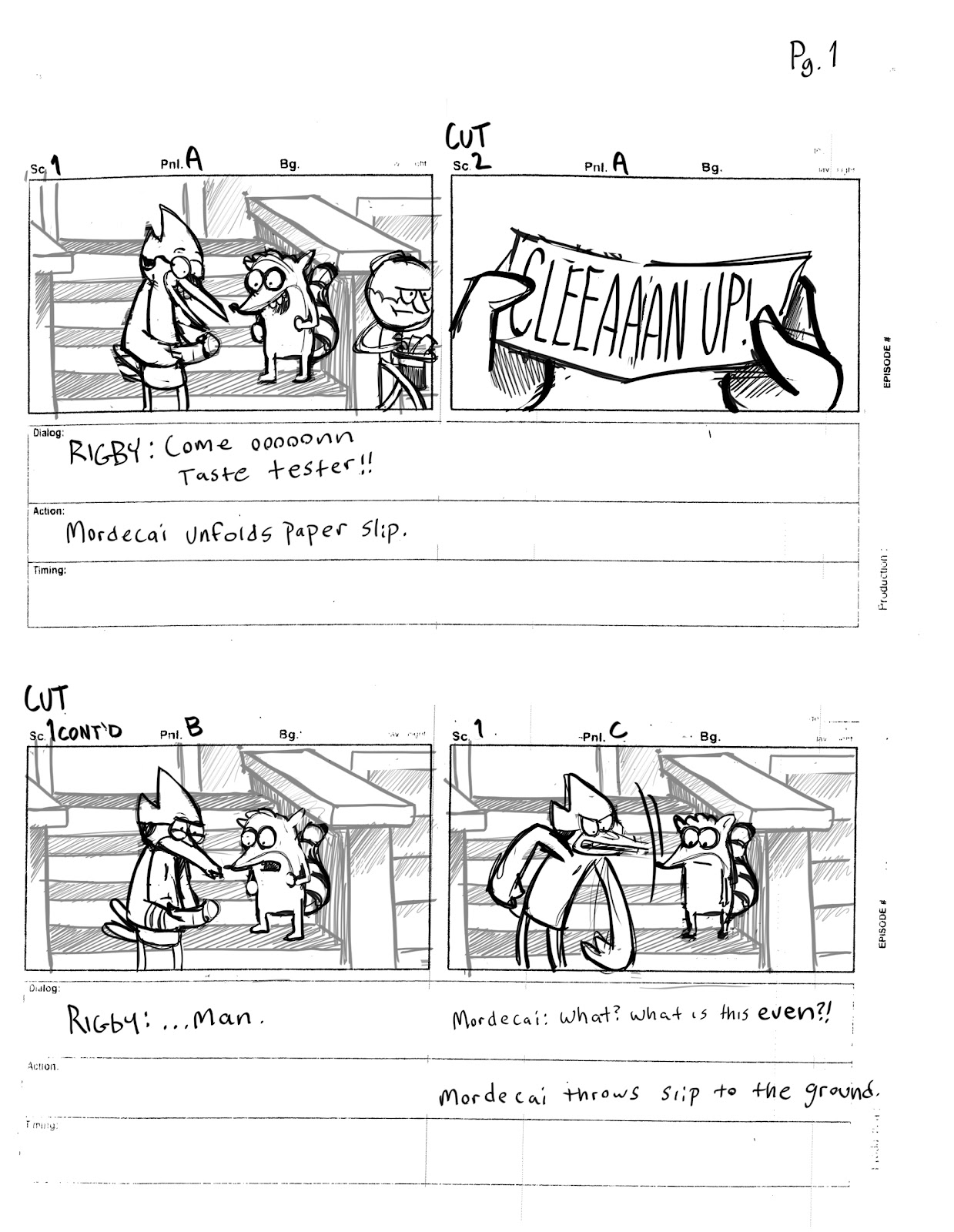 BOARDPEDDLER: Regular Show Storyboards.