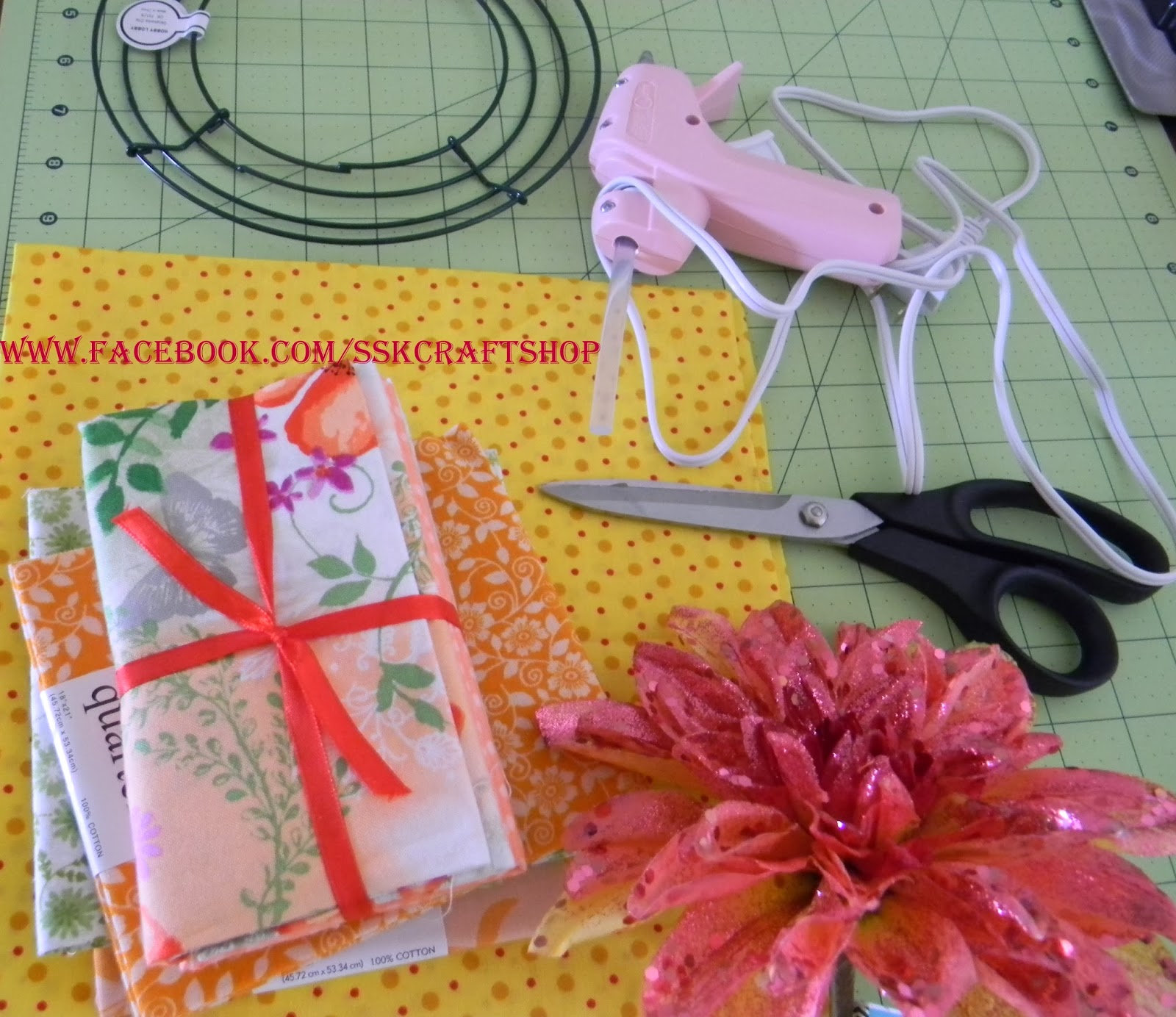 Hooks, Needles and Brushes: DIY Flower Wreath Tutorial