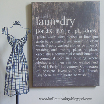 Hello, New Day: Laundry Sign Inspired by Ballard Designs