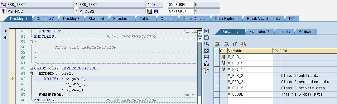 SAP ABAP 4 Tutorial: Global Data in OOPs Concept