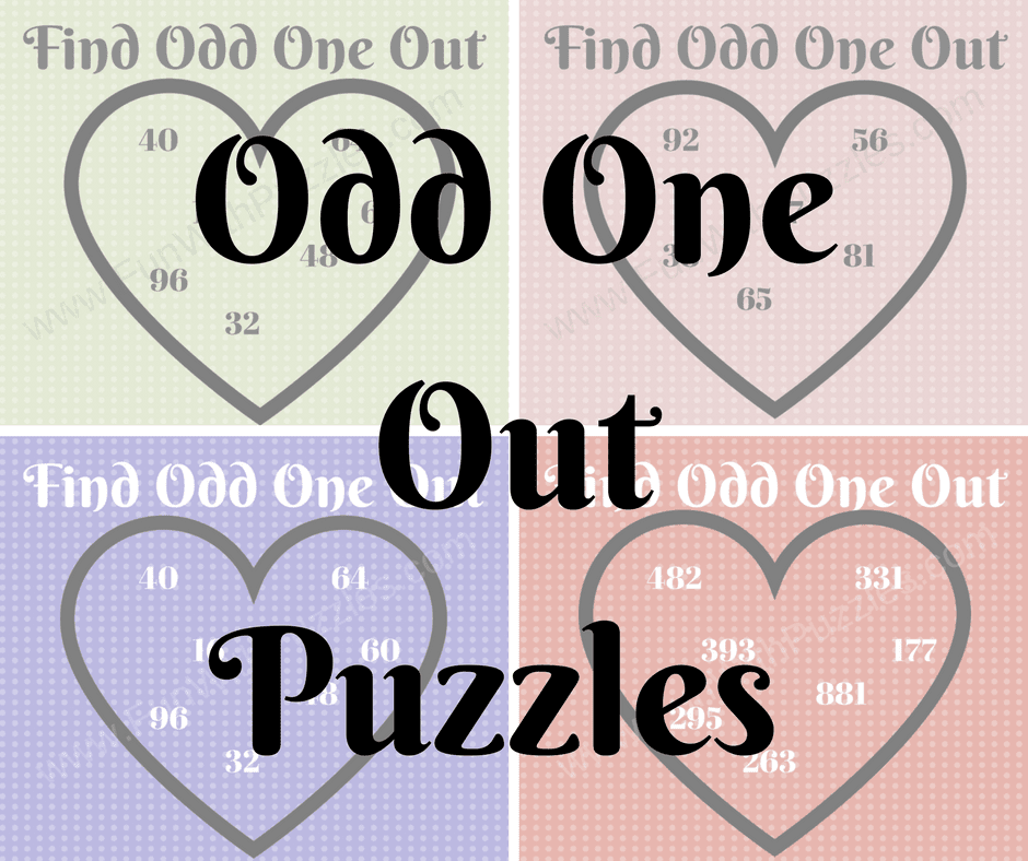 Odd One Out Puzzles for Kids, Teens and Adults-Fun With Puzzles