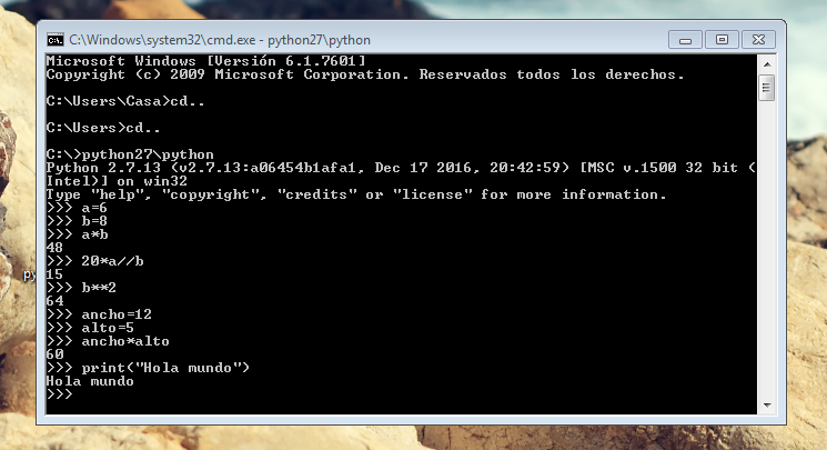 David Alejandro Mendoza Martínez: Lenguaje de programación Python