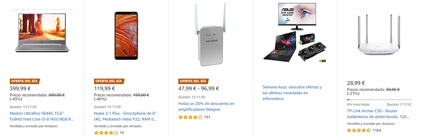 ¡Ofertas Amazon! Seis "Ofertas Destacadas", dos "Ofertas del Día" y ...