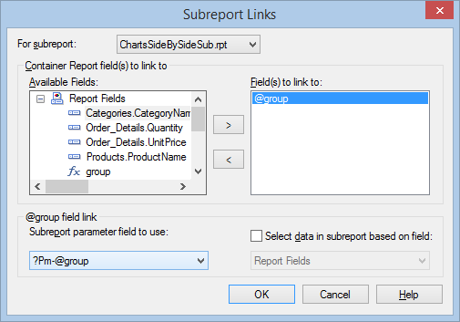 Crystal Reports: Group Chart Positioned Side By Side