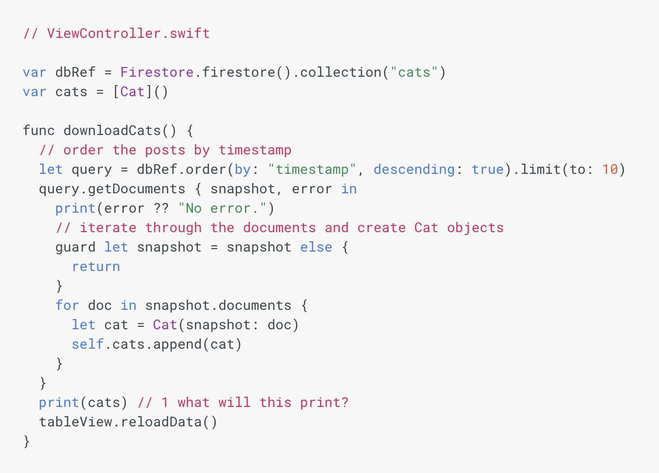 The Firebase Blog: Swift Closures and Firebase - Handling Asynchronous Data
