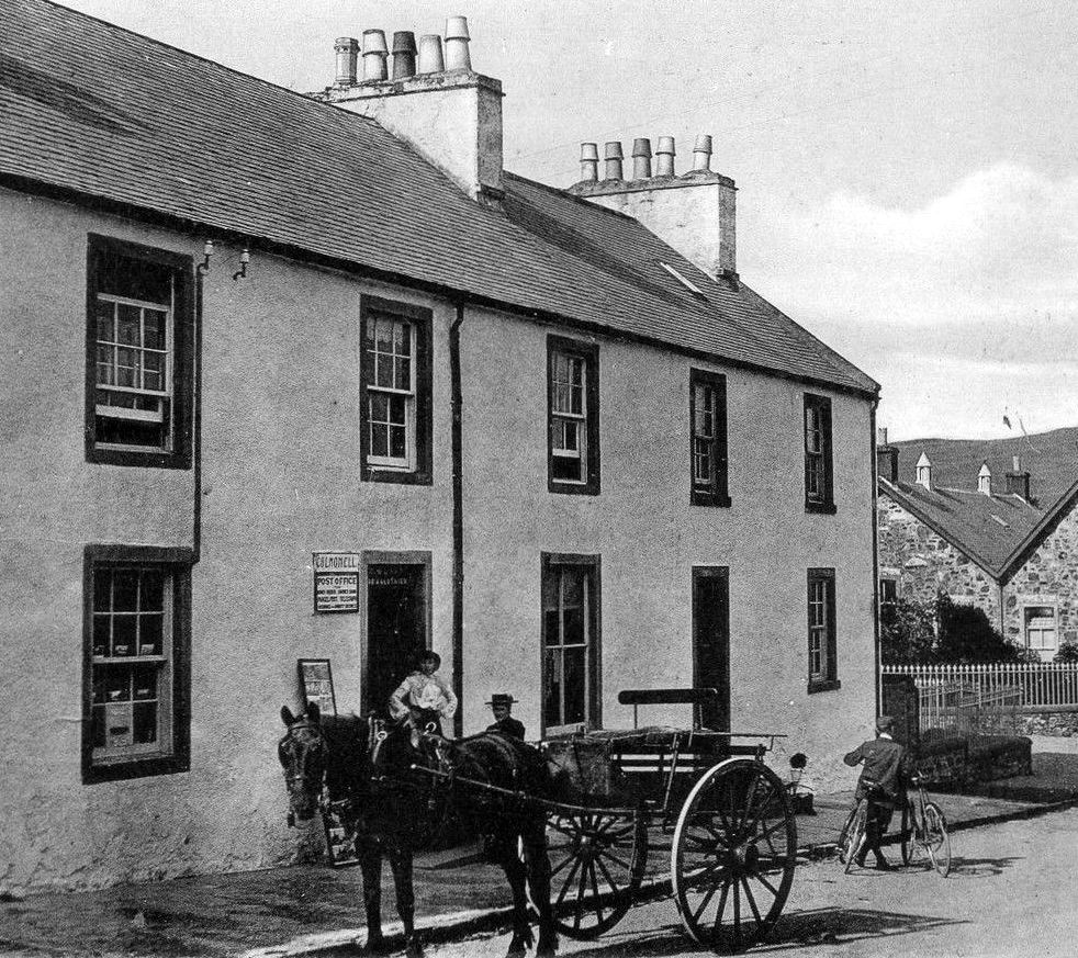 Tour Scotland: Old Photograph Post Office Colmonell Scotland