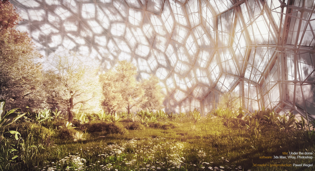 Garden under the dome on Mars by Pawel Wegiel | human Mars