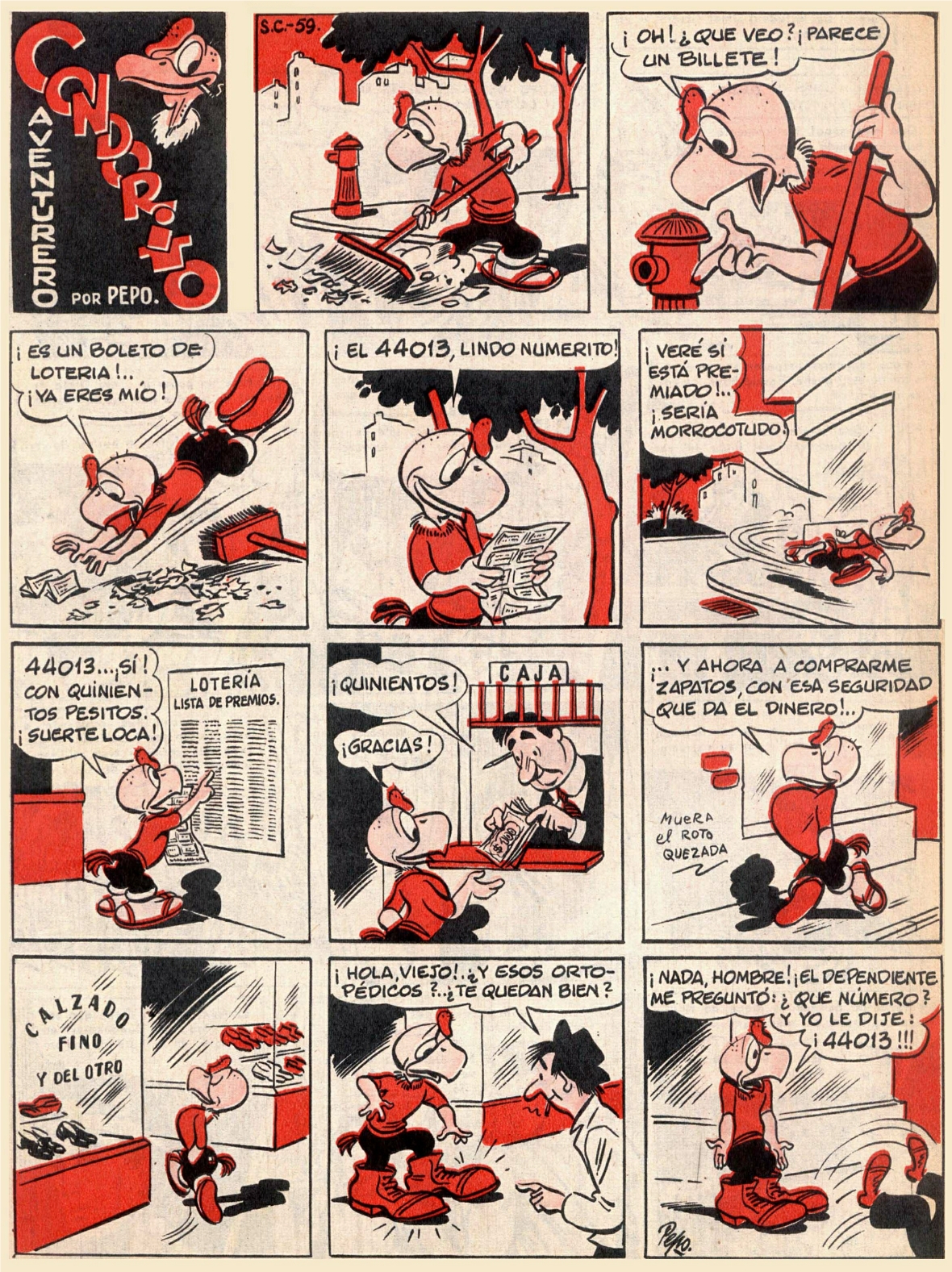 Condorito Aventurero: EL CARACTERÍSTICO ¡ PLOP