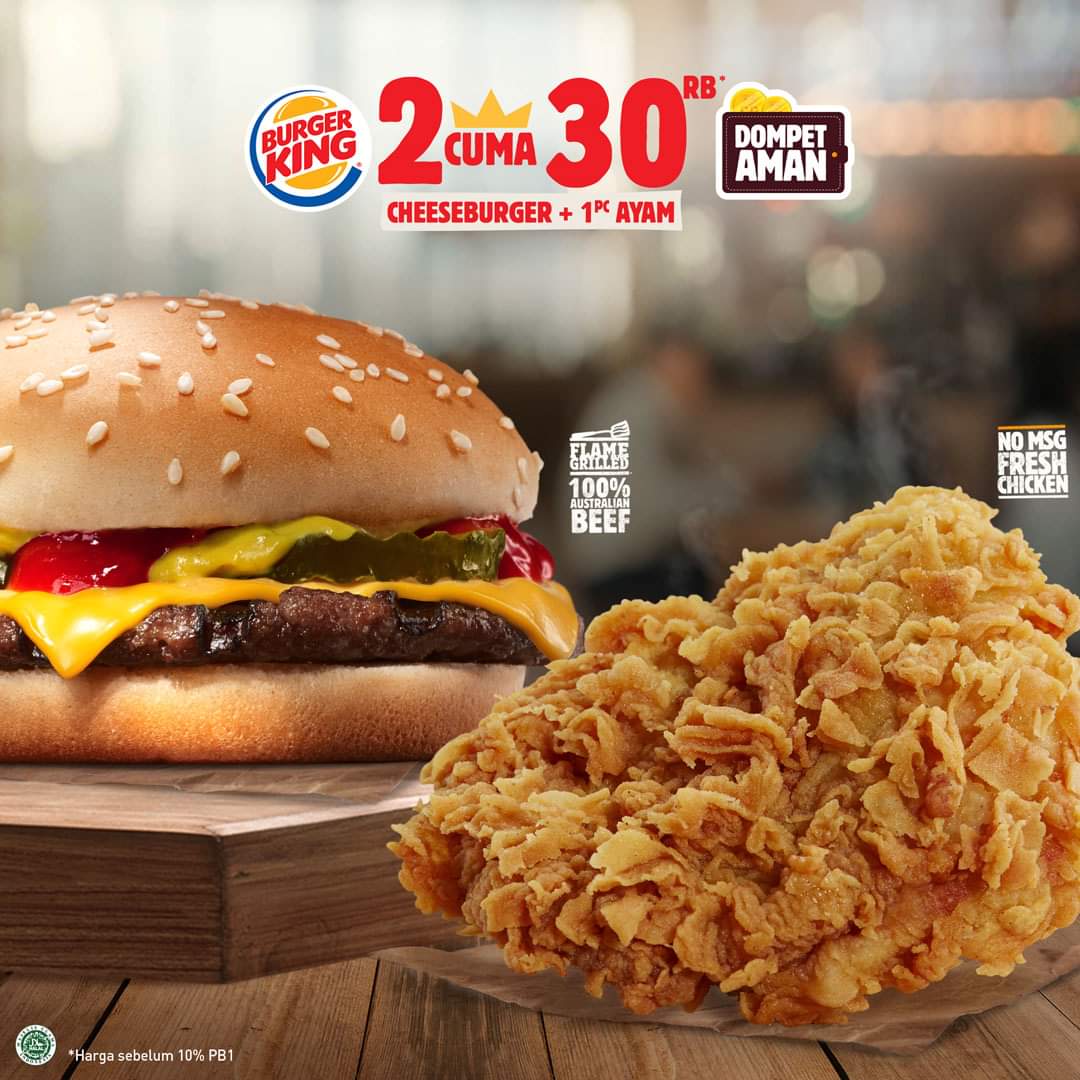 Jadi makan King's Chicken dan Cheeseburger emang pilihan tepat! Cuma ...