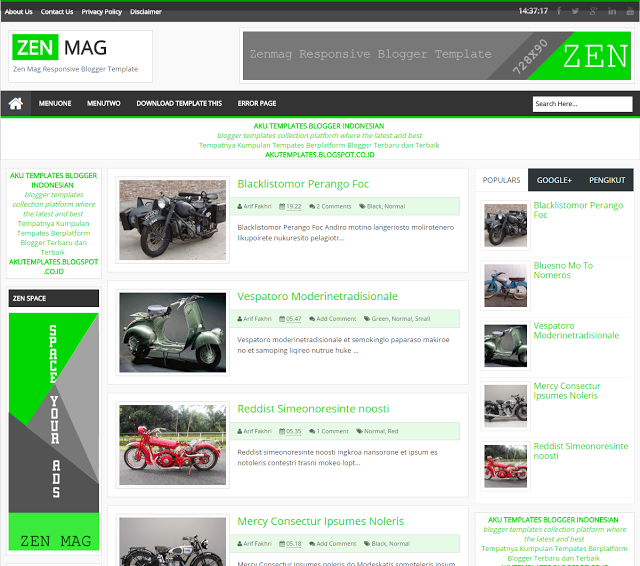 Zen Mag - TemplateBiki