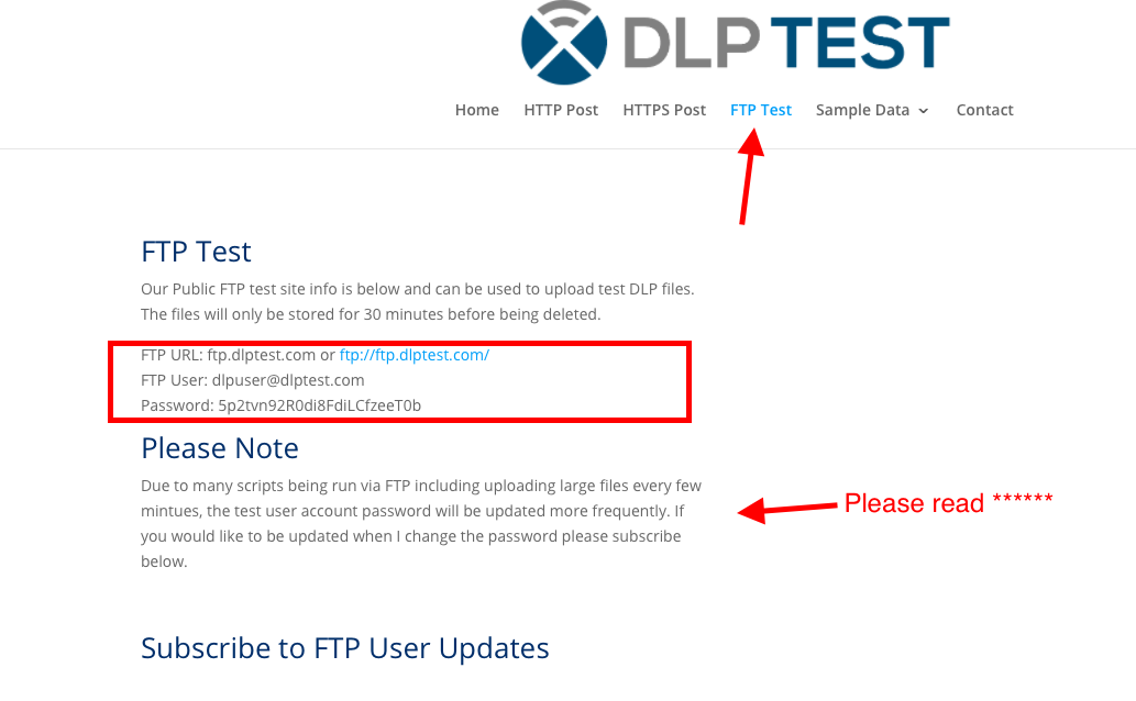 FTP URL , FTP User , Password ( as like in below image )