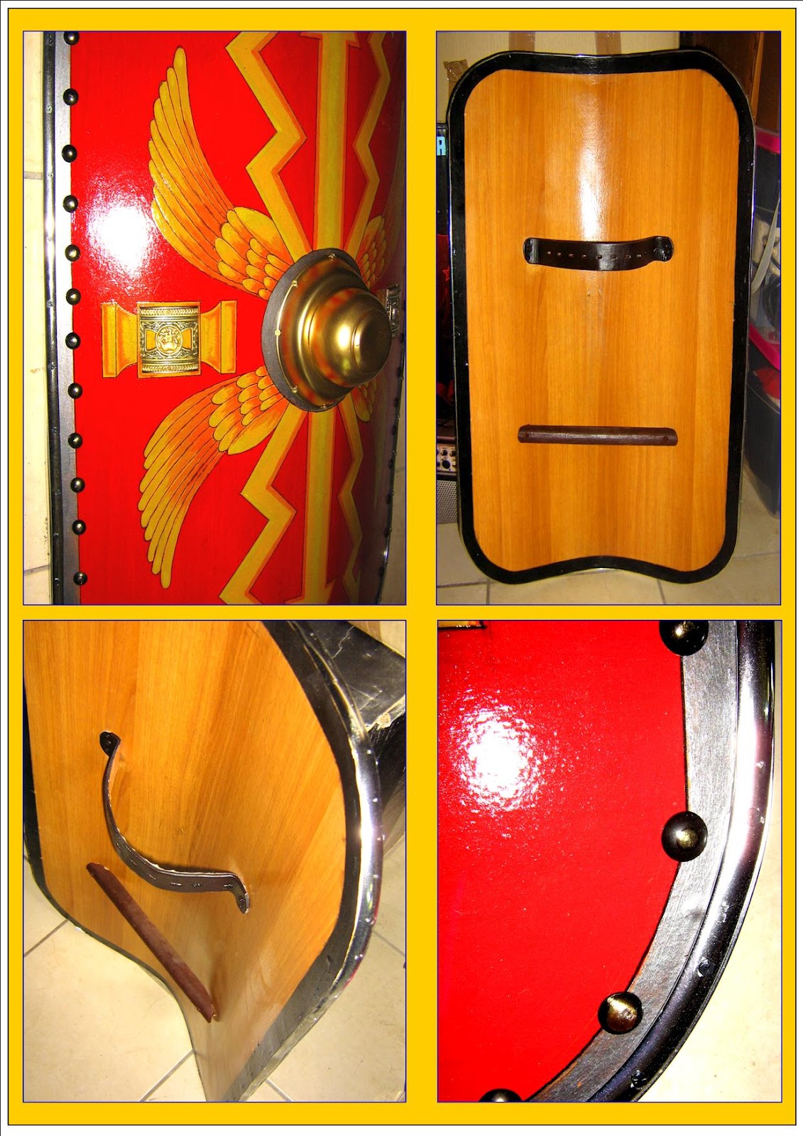 LA VOCE DEL CASTELLO: SCUDO ROMANO IMPERIALE CM. 82 X 52 CURVATURA CM ...