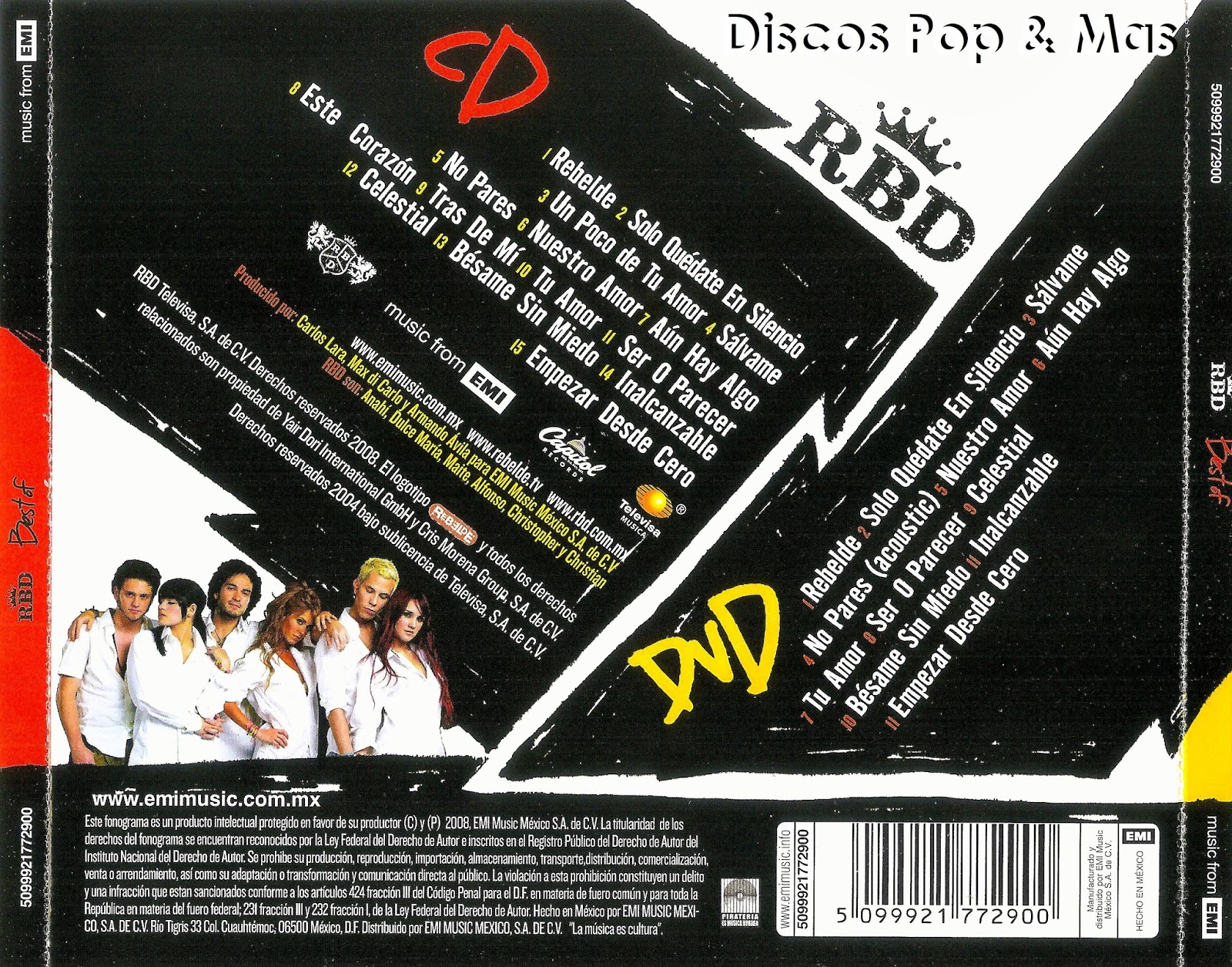 Discos Pop & Mas: RBD - Best Of