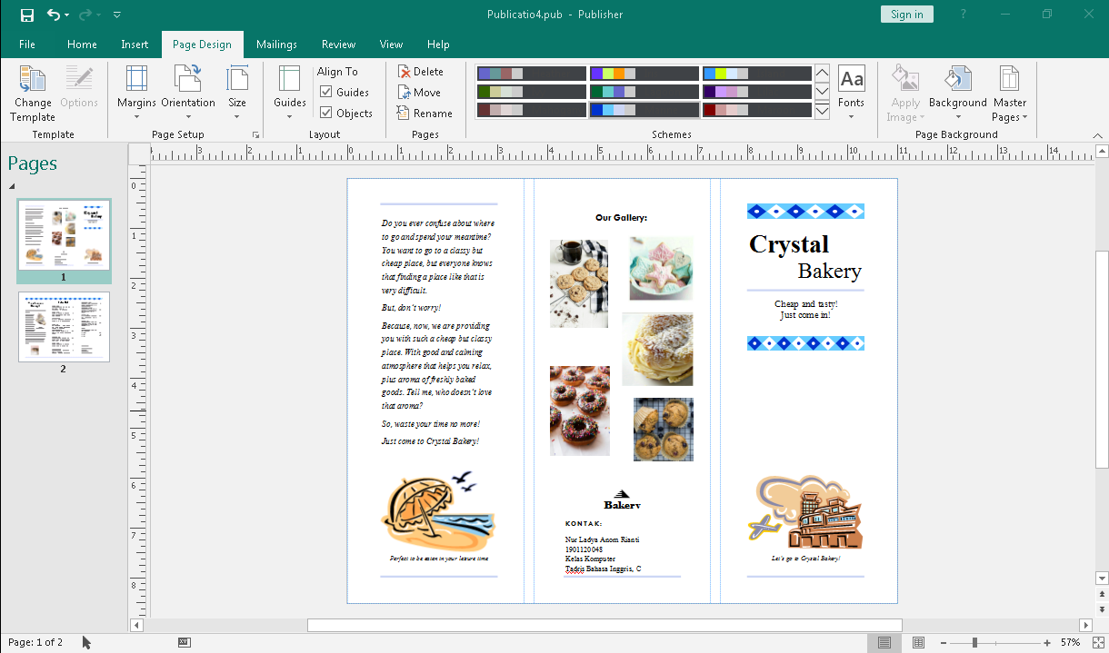 Membuat Brosur menggunakan Ms. Publisher ~ Ladya