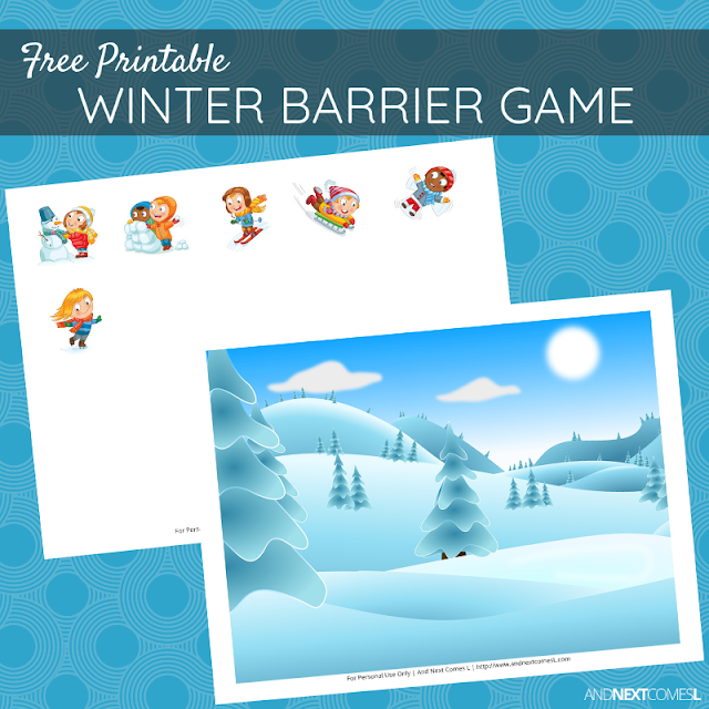 Free Printable Winter Barrier Game for Speech Therapy | And Next Comes L