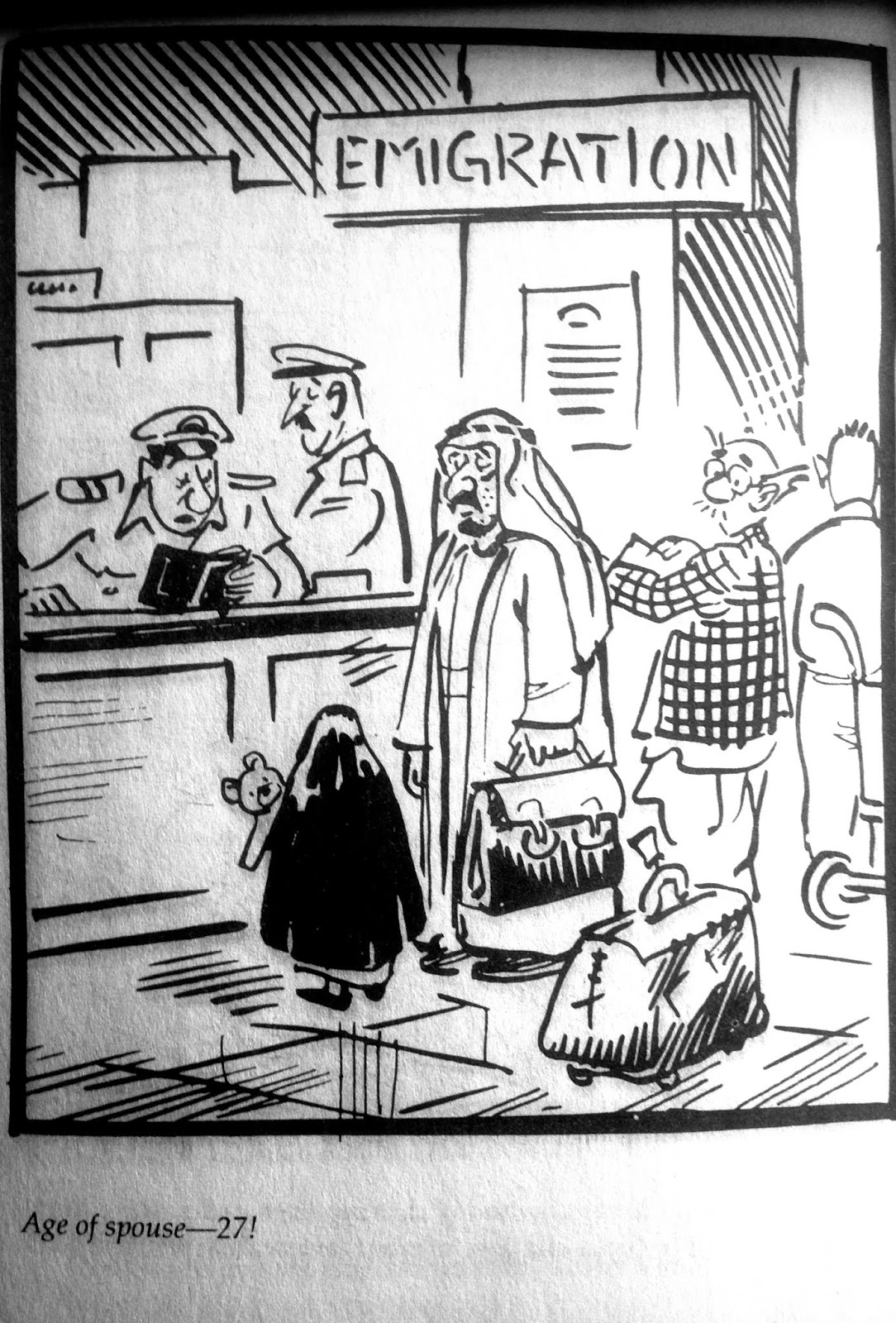 R.K. Laxman's Cartoons: Emigration to Western Countries