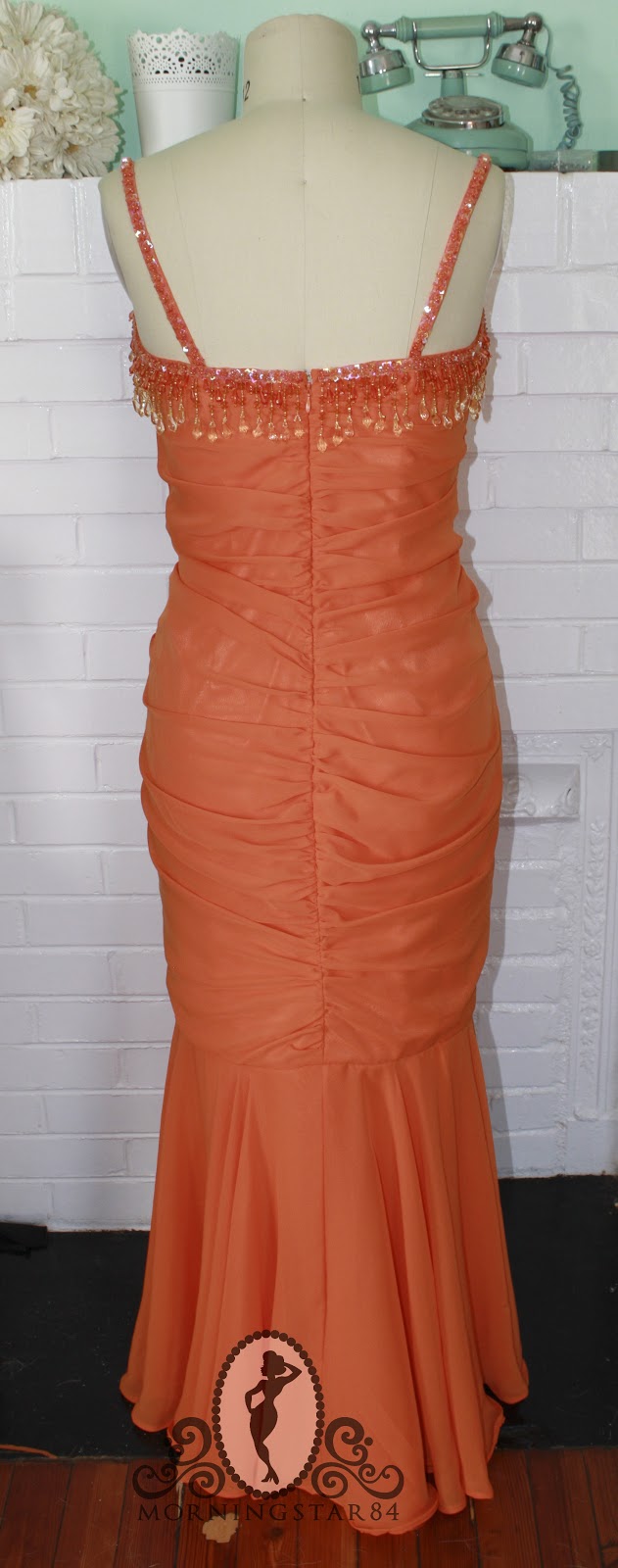 Morningstar Pinup: Marilyn Monroe's Orange Tangerine Evening Dress-GPB