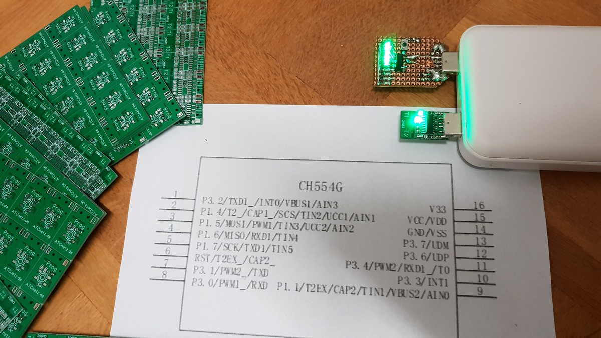 Atcnetz.de: CH552 0,20€ Mikrocontroller mit USB Funktion, oder CH554 ...