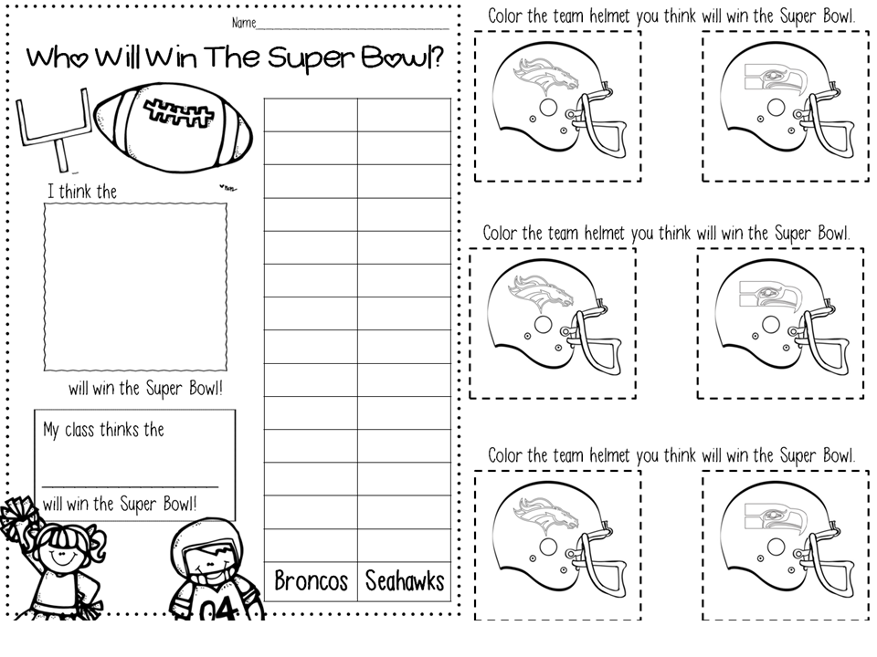 FUNdamentals Of Firsts: Super Bowl Mania!! FREEBIE!!